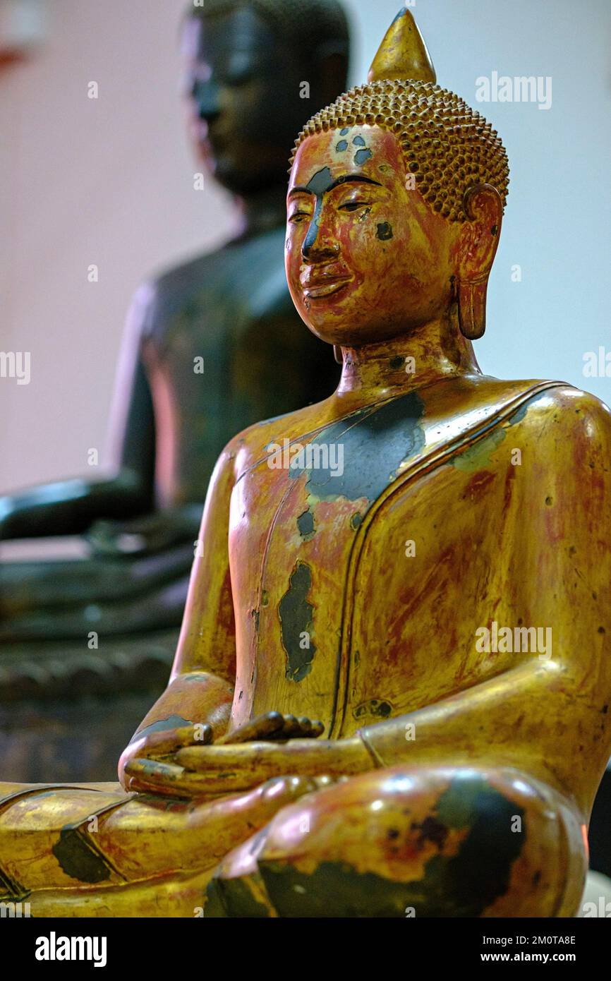Cambodia, Phnom Penh, National museum, build by french in 1917, statue ...