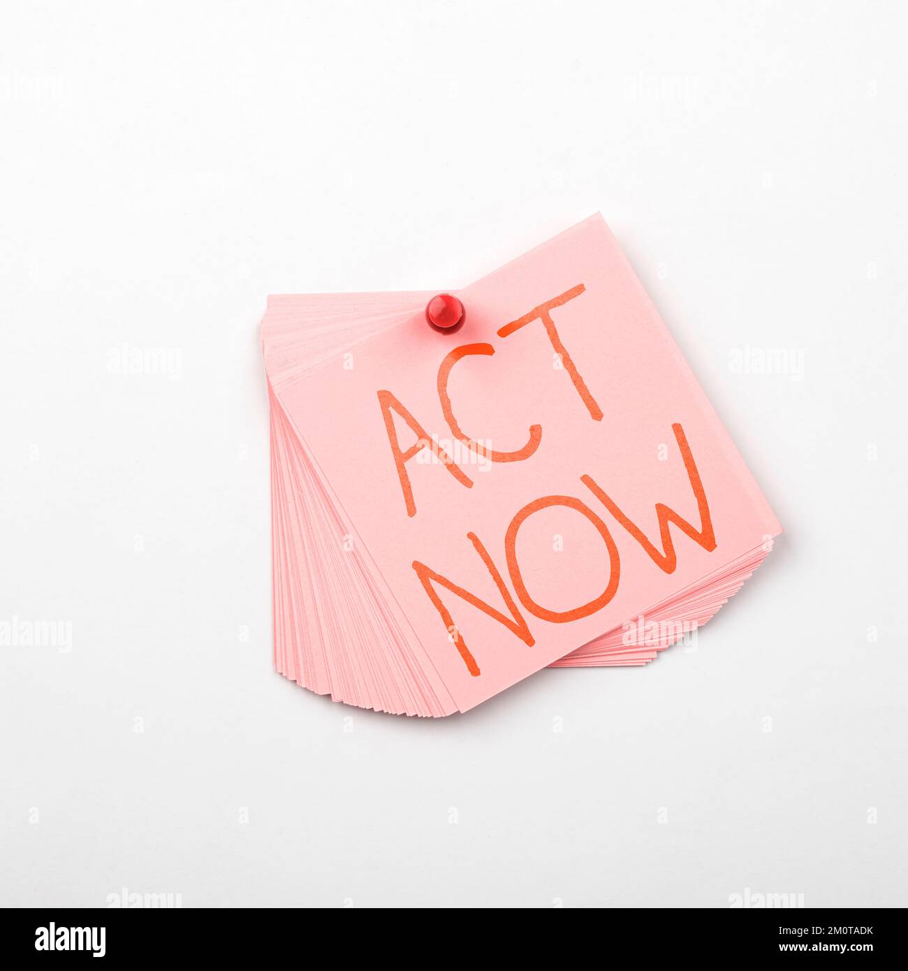 Conceptual caption Act Now. Business overview do not hesitate and start ...