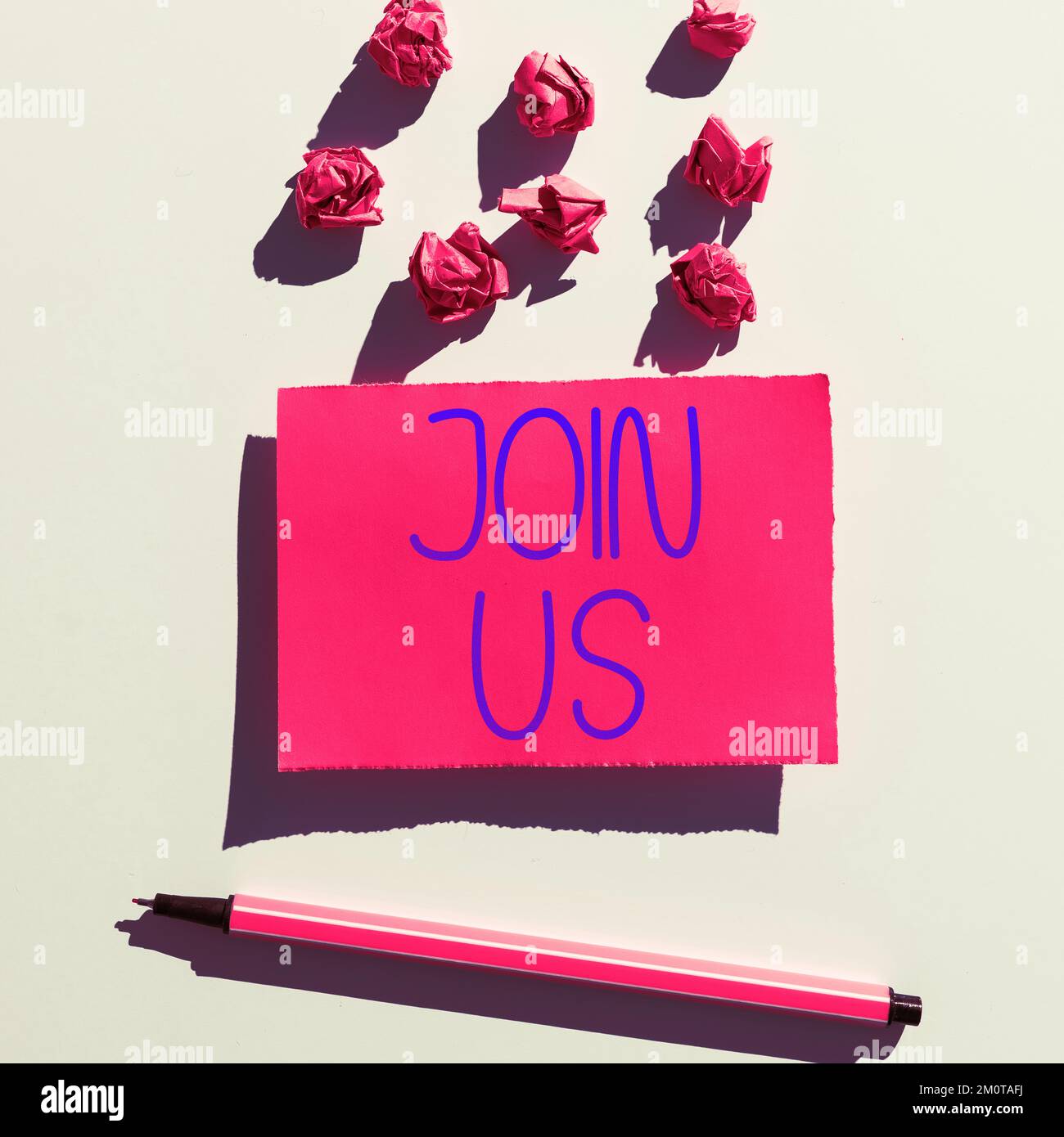 Text showing inspiration Join Us. Internet Concept Register in ...