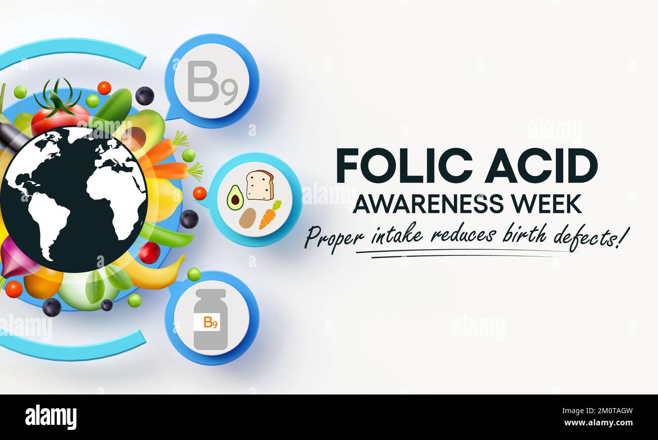 Folic Acid awareness week is observed every year in January Stock Photo ...