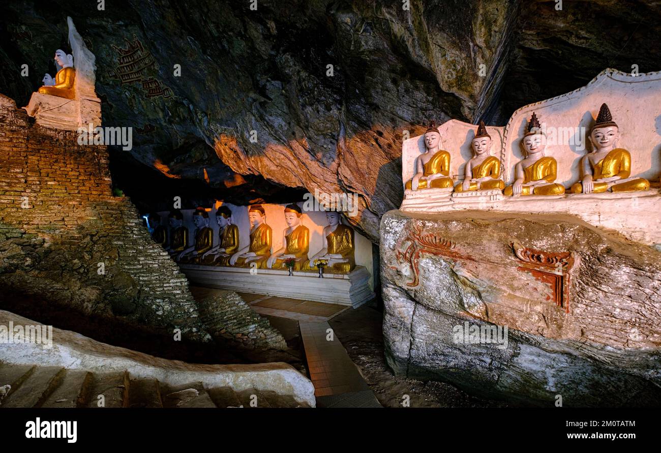 Myanmar, Burma, Karen state, Hpa An, Ya Teak Pyan cave Stock Photo - Alamy