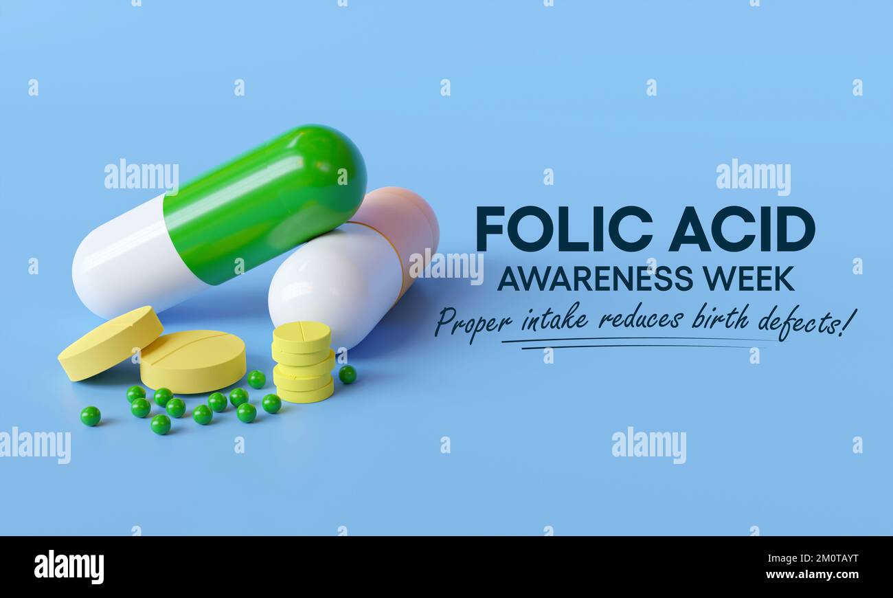 Folic Acid awareness week is observed every year in January Stock Photo ...