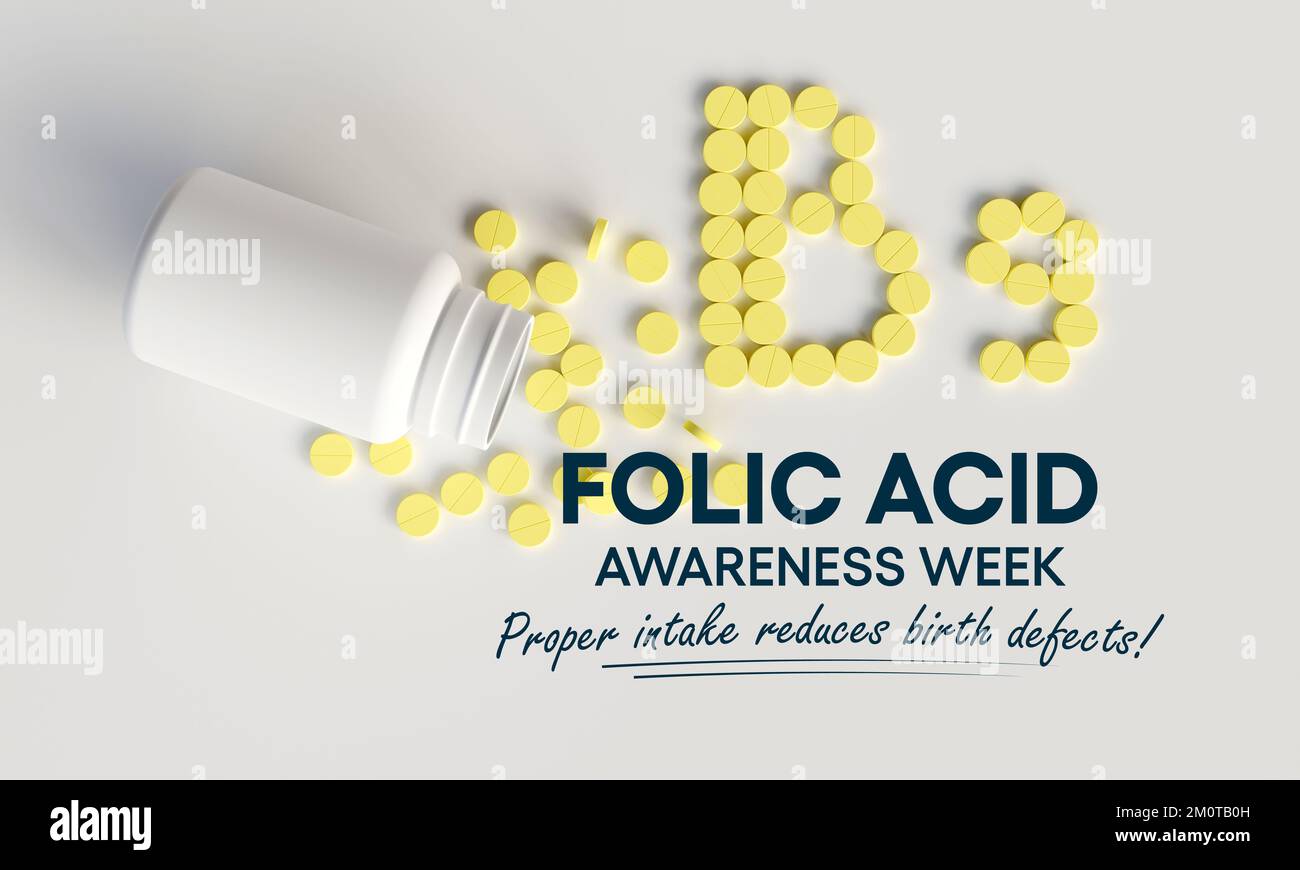 Folic Acid awareness week is observed every year in January Stock Photo ...