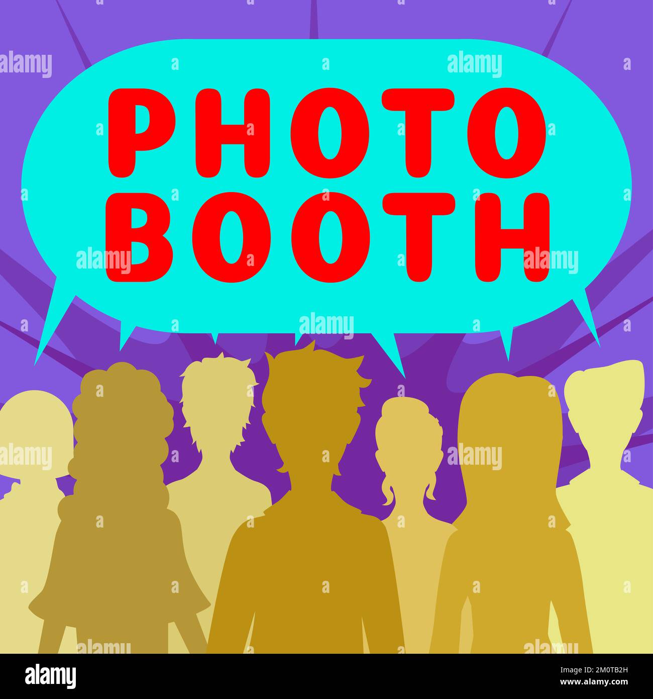 Text showing inspiration Photo Booth. Conceptual photo form of photo ...