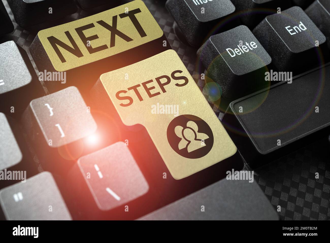 Conceptual display Next Steps. Business concept numper of process going ...