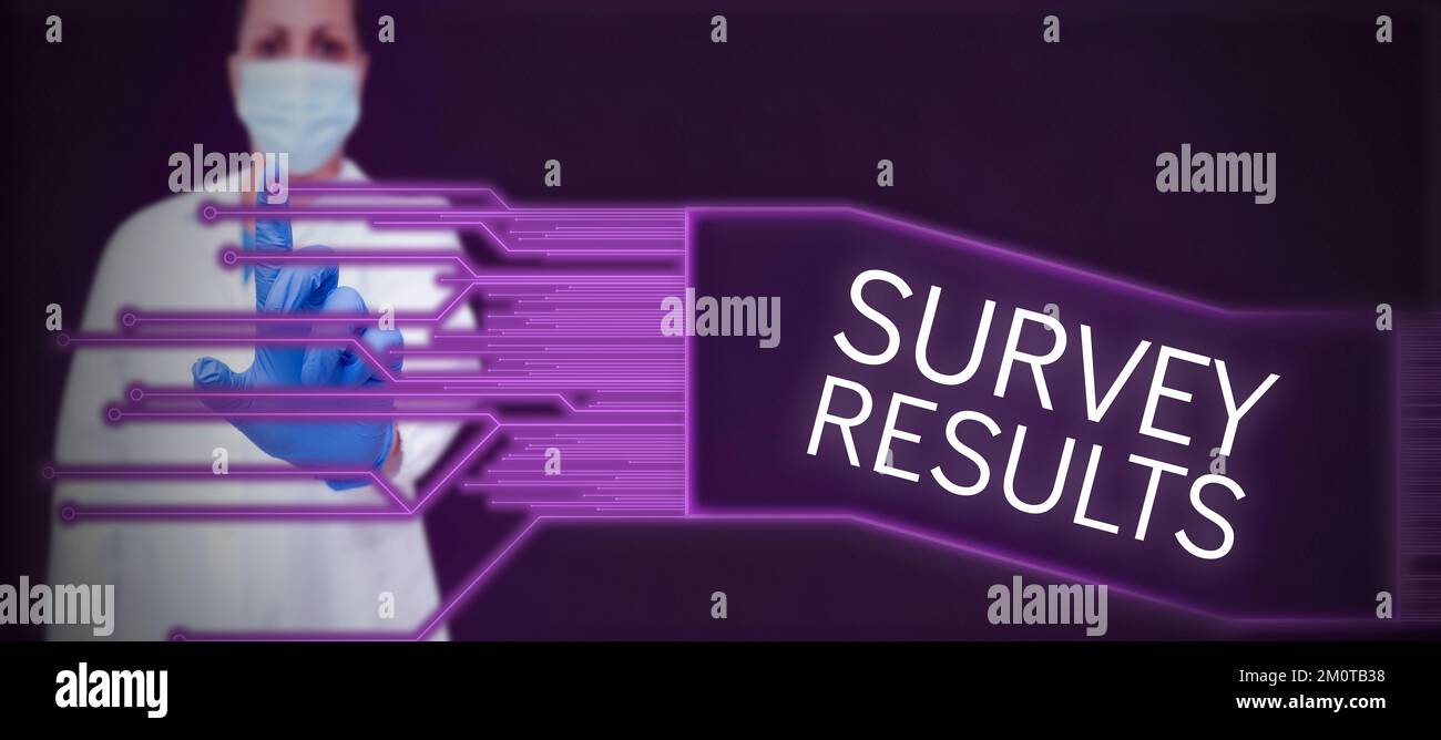 Inspiration showing sign Survey Results. Conceptual photo result of ...