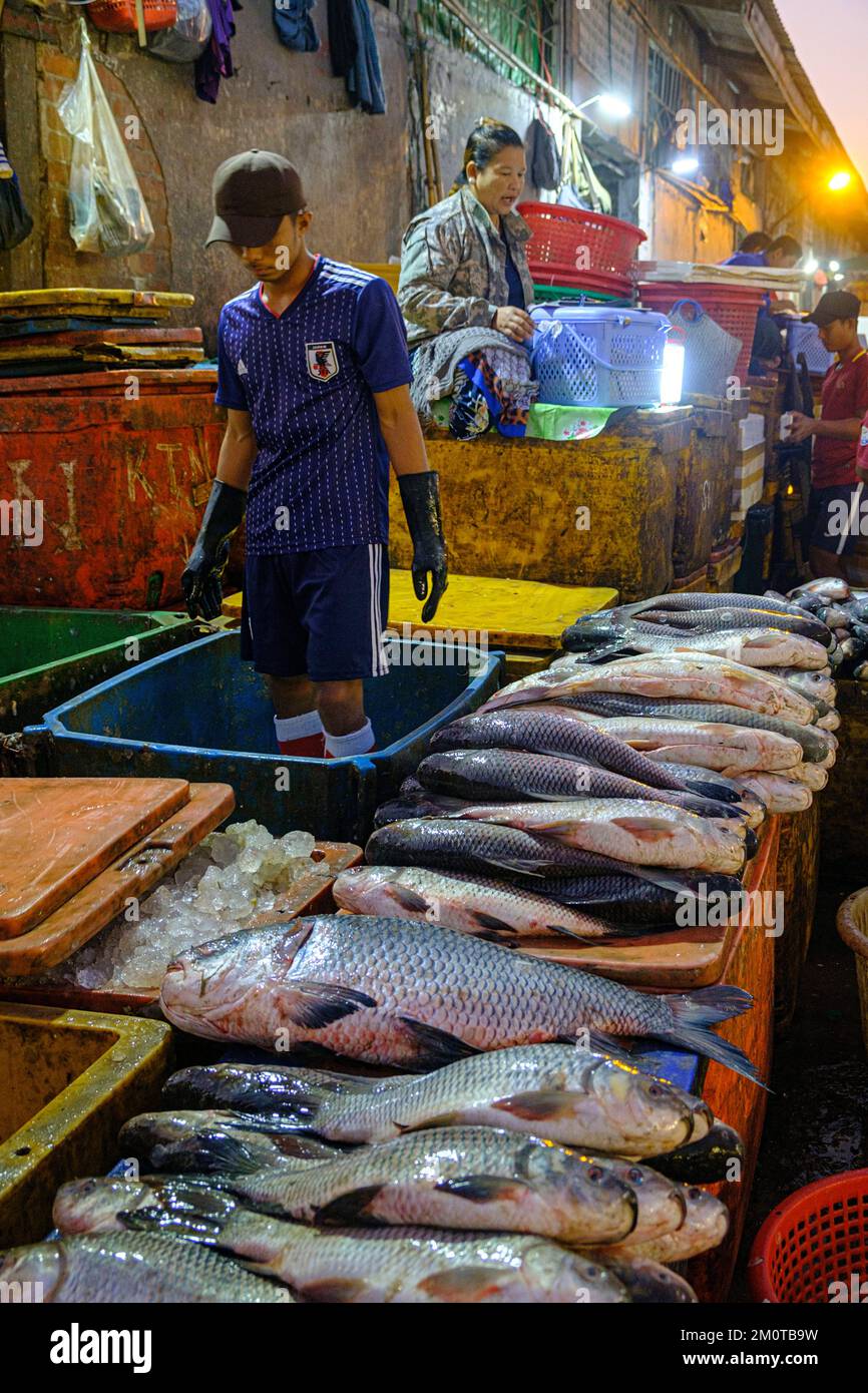 Burma, Myanmar, Yangon, San Pya, the Fish Market Stock Photo - Alamy