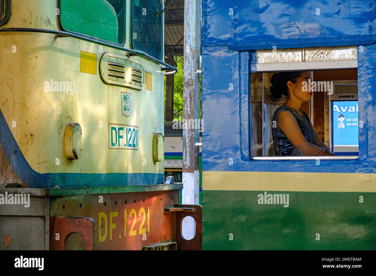 Burma, Myanmar, Yangon, the circular train Stock Photo - Alamy