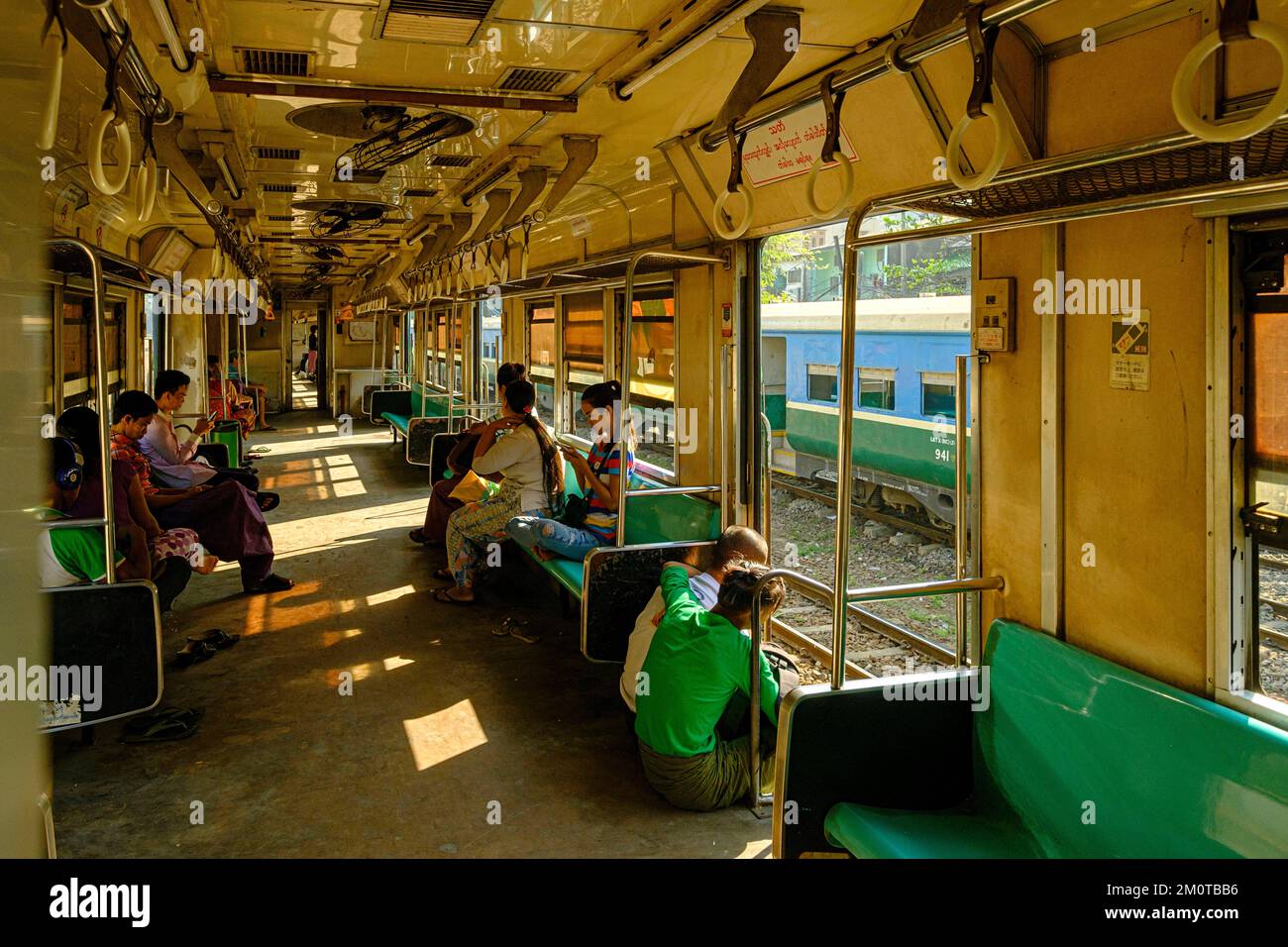 Burma, Myanmar, Yangon, the circular train Stock Photo - Alamy