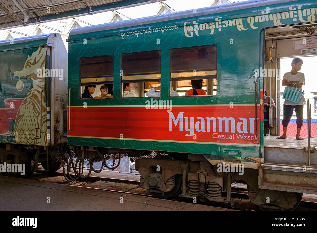 Burma, Myanmar, Yangon, the circular train Stock Photo - Alamy