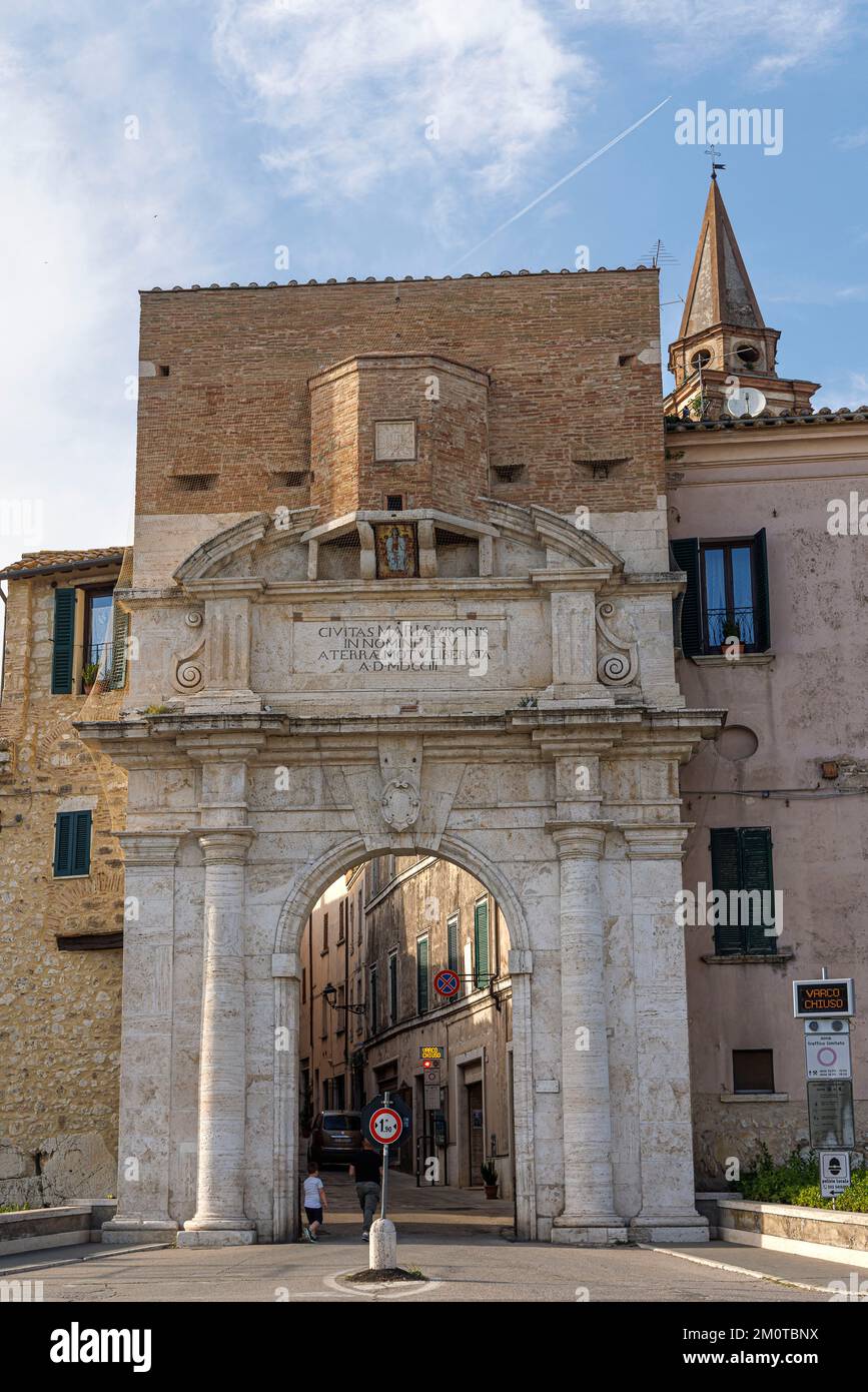 Italy, Umbria, Amelia, city gate Stock Photo - Alamy
