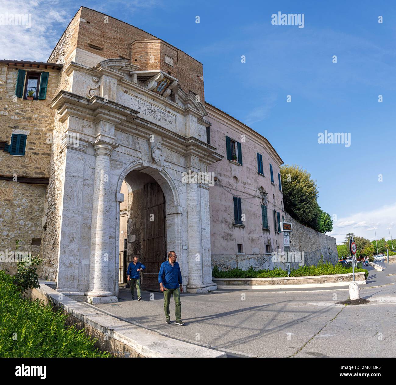 Italy, Umbria, Amelia, city gate Stock Photo - Alamy