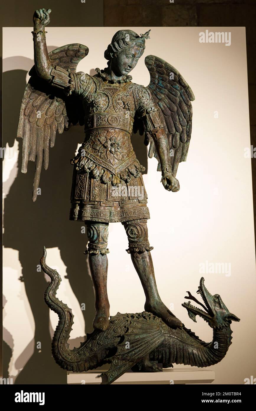 Italy, Umbria, Orvieto, the cathedral il Duomo museum, St Michael ...