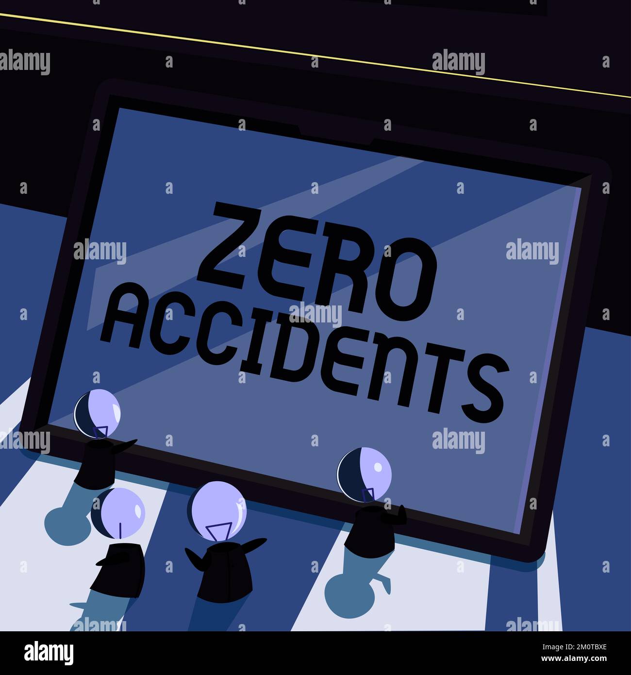 Hand writing sign Zero Accidents. Business overview important strategy ...