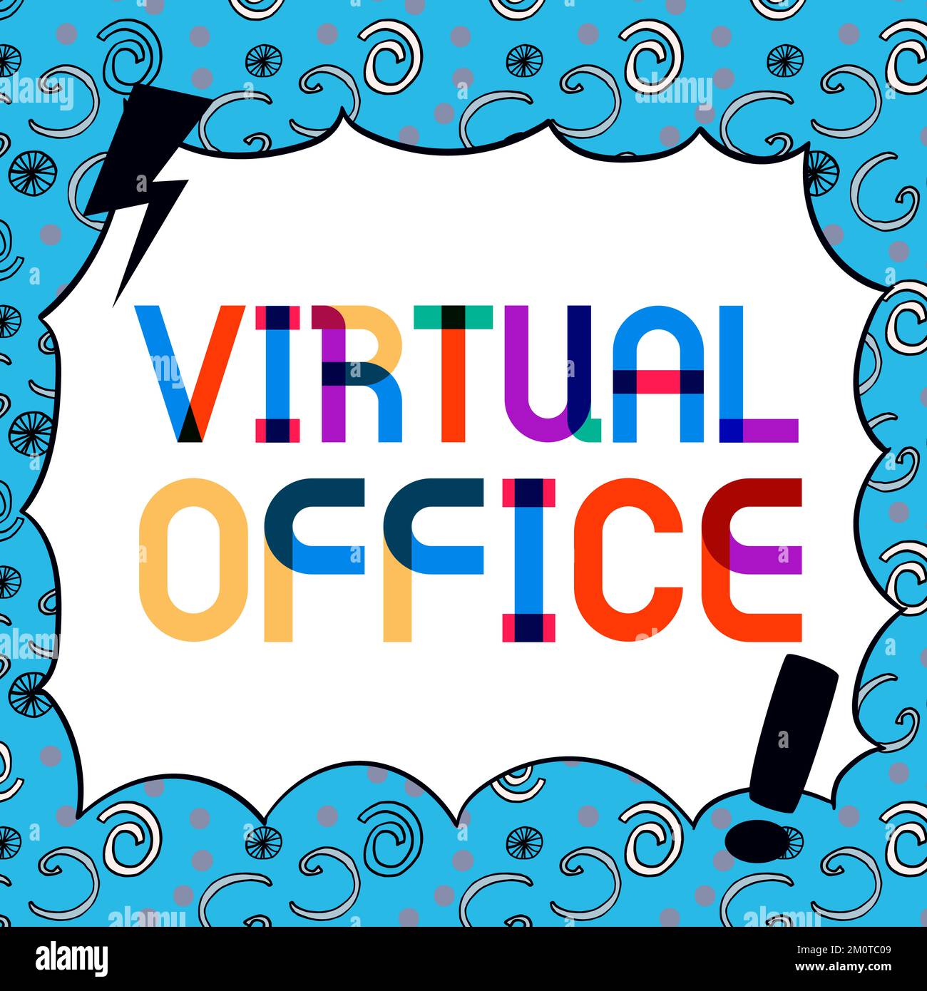 Hand writing sign Virtual Office. Business showcase Mobile work ...
