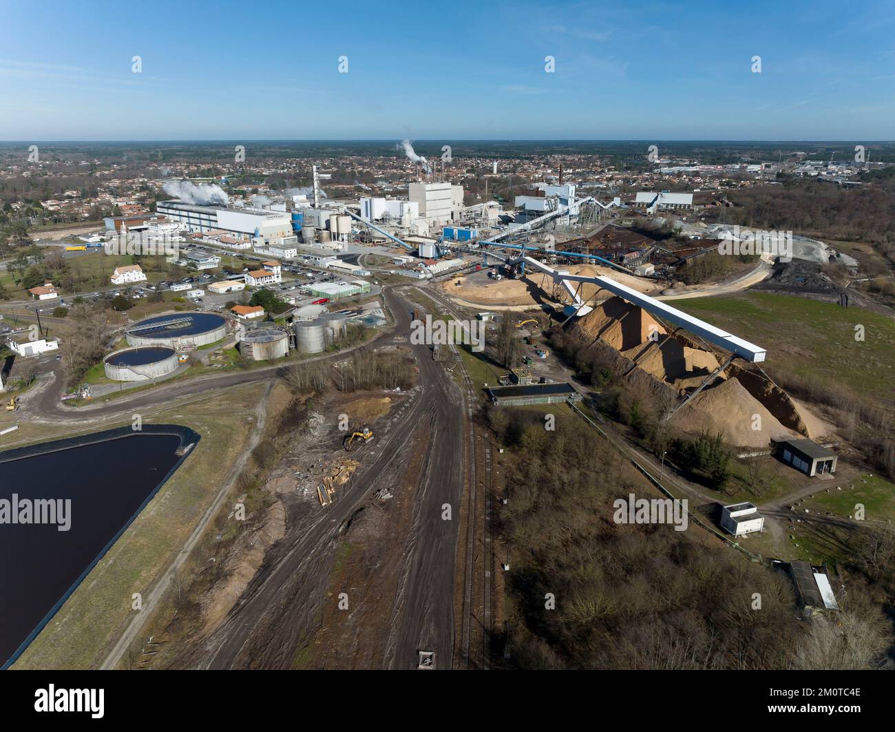France, Gironde, Bassin d'Arcachon, Biganos, Paper mill, Smurfit Kappa ...