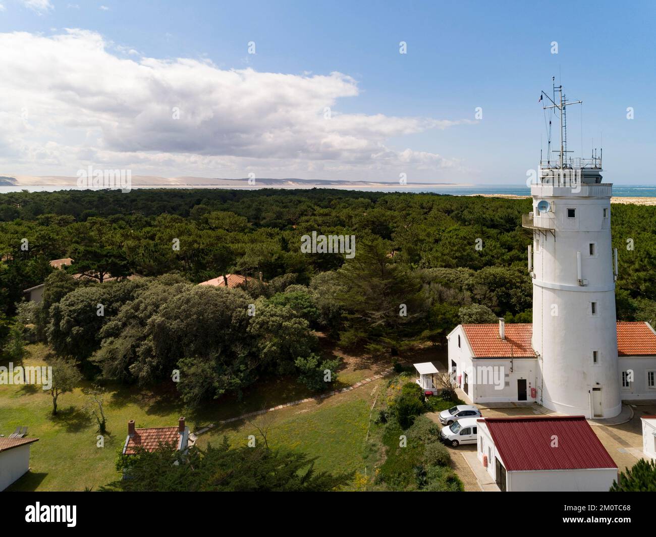 France, Gironde, Bassin d'Arcachon, Cap-Ferret, semaphore Stock Photo ...