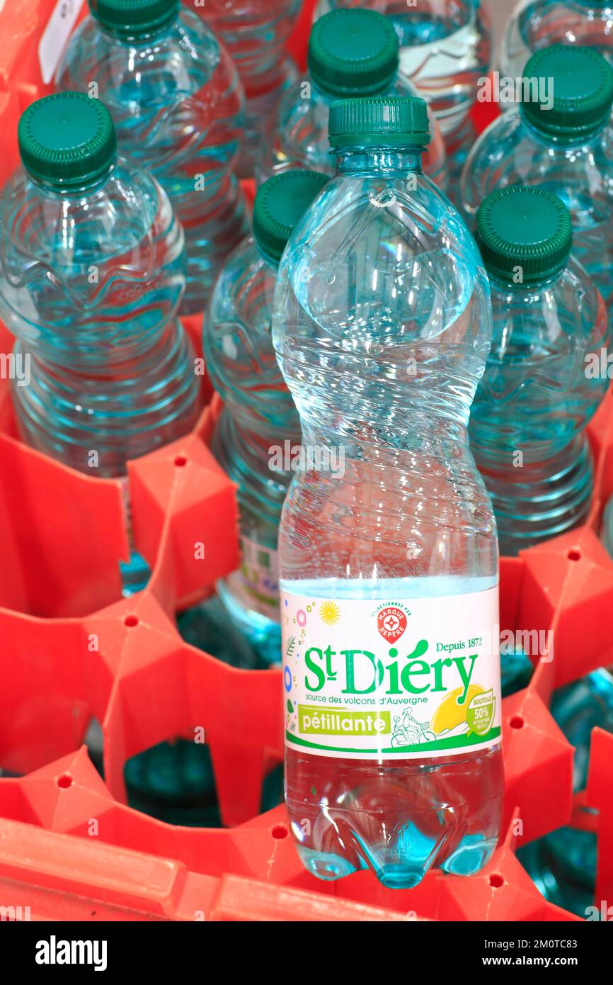 France, Puy de Dome, Saint Diery, naturally sparkling Saint Diery ...