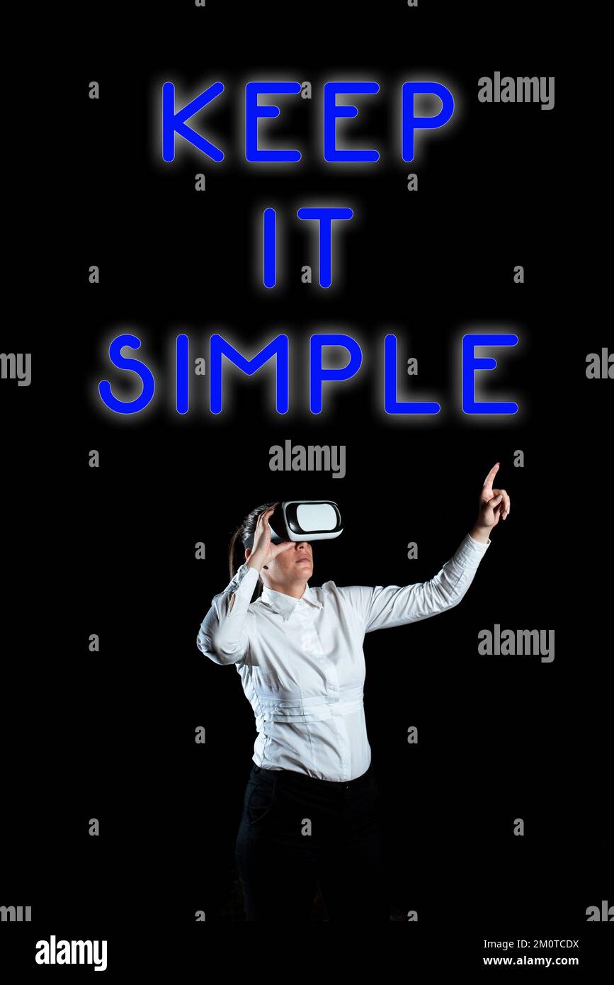 Conceptual display Keep It Simple. Conceptual photo Easy to toss around ...