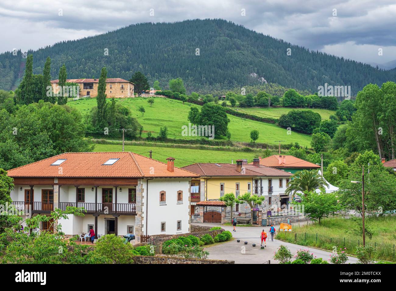 Spain, Principality of Asturias, surroundings of Grado, hamlet on the ...