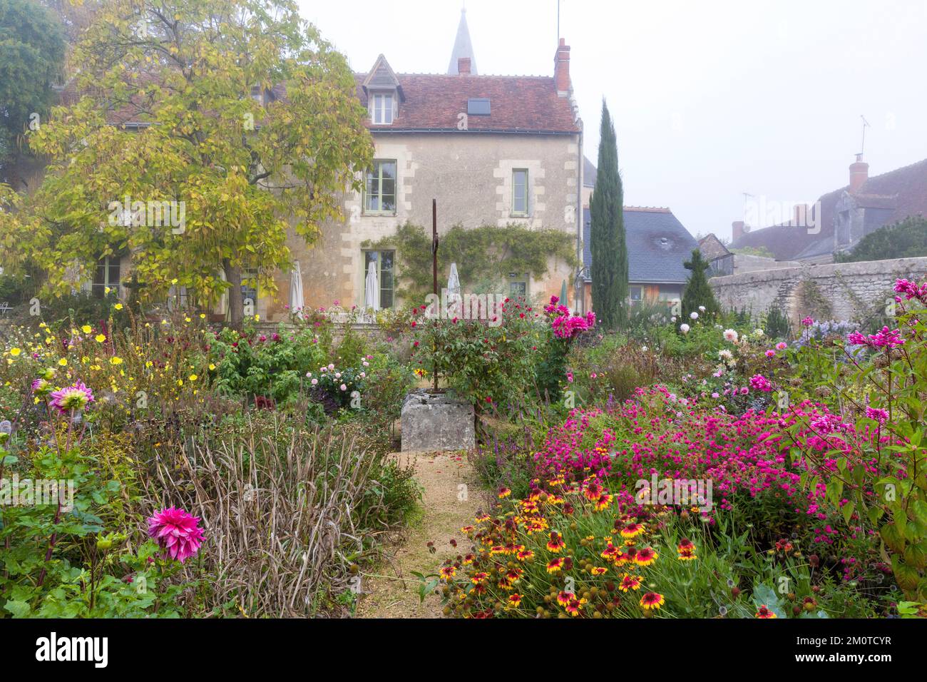 France, Indre et Loire, Ch?digny, village labeled remarkable garden ...