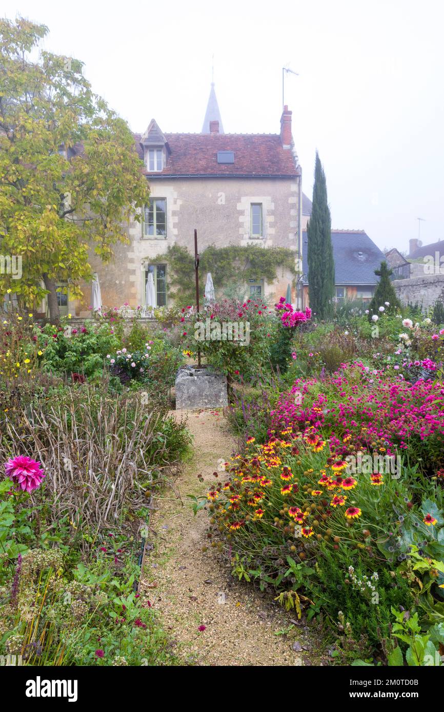 France, Indre et Loire, Ch?digny, village labeled remarkable garden ...