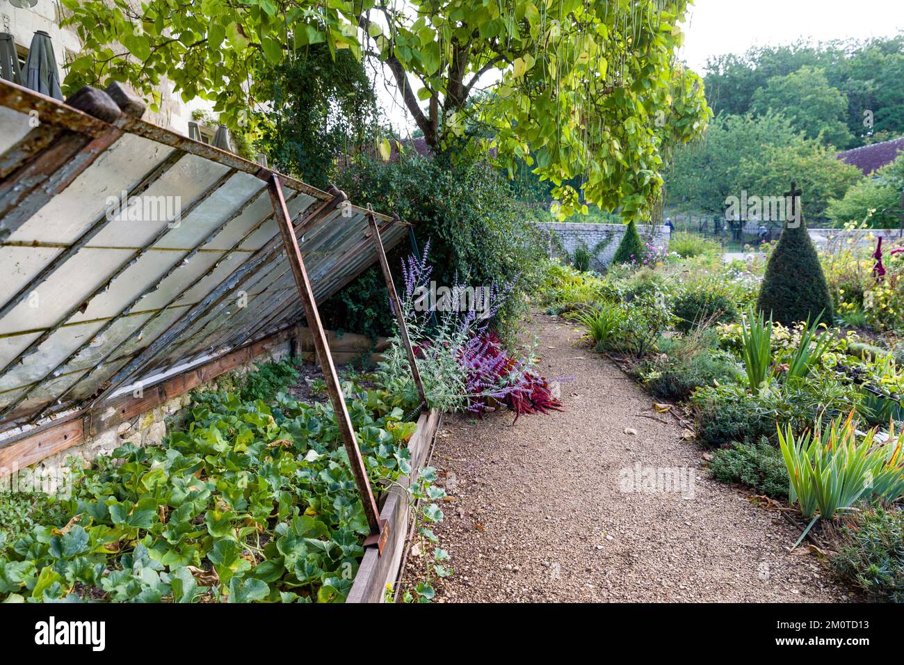 France, Indre et Loire, Ch?digny, village labeled remarkable garden ...