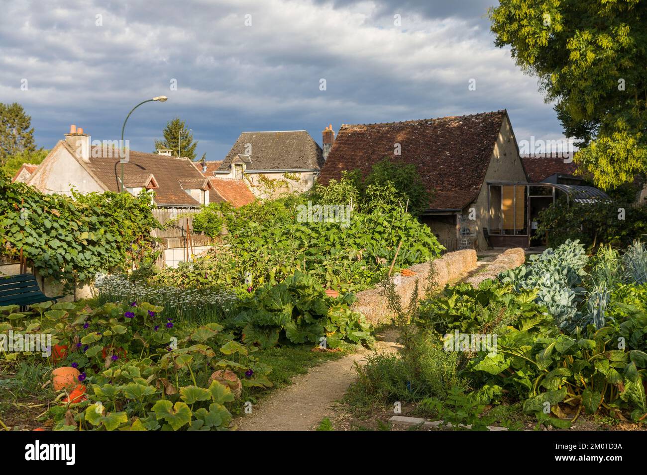 France, Indre et Loire, Ch?digny, village labeled remarkable garden ...