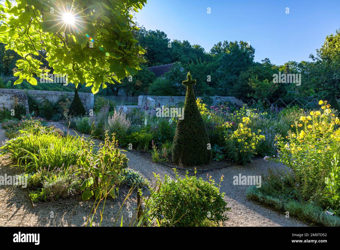 France, Indre et Loire, Ch?digny, village labeled remarkable garden ...