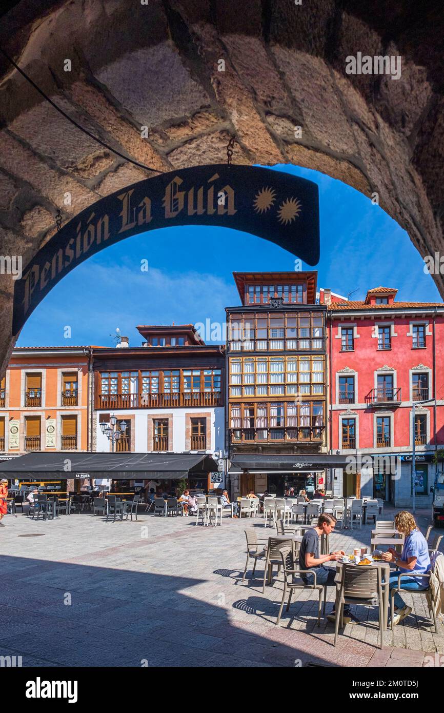 Spain, Principality of Asturias, Llanes, stage on the Camino del Norte ...