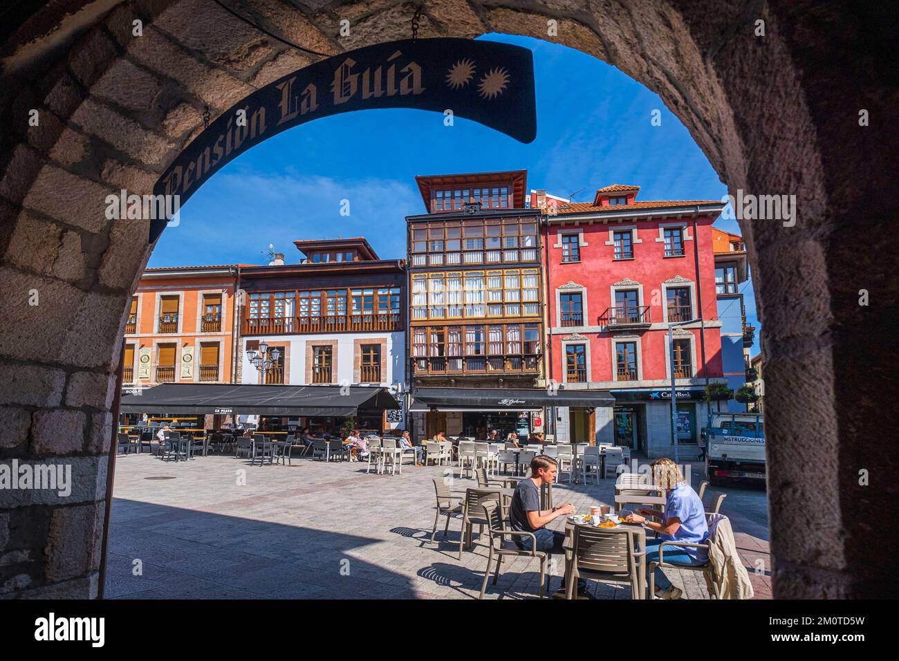 Spain, Principality of Asturias, Llanes, stage on the Camino del Norte ...