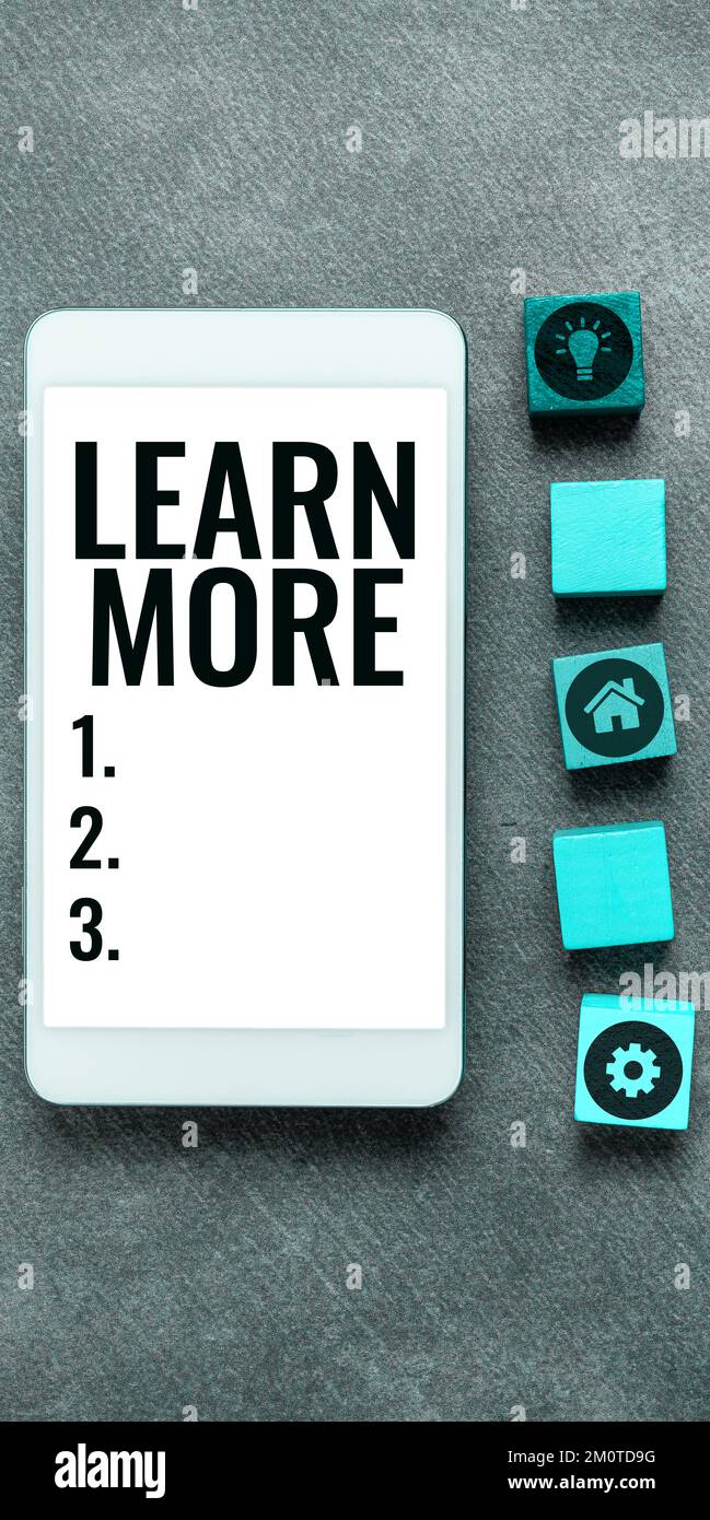 Text caption presenting Learn More. Business overview Deepen knowledge of the thing you want to ...