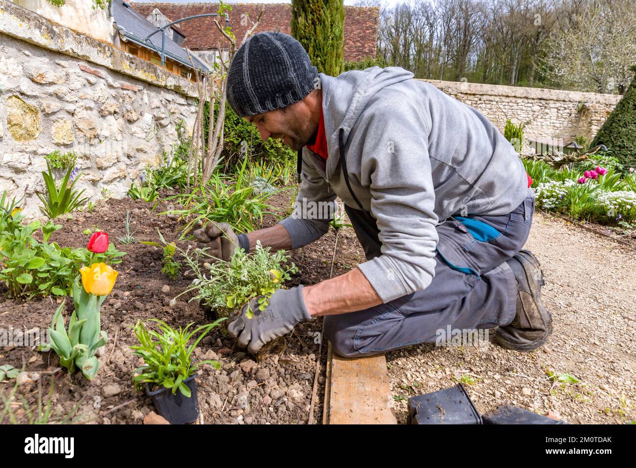 France, Indre et Loire, Ch?digny, village labeled remarkable garden ...