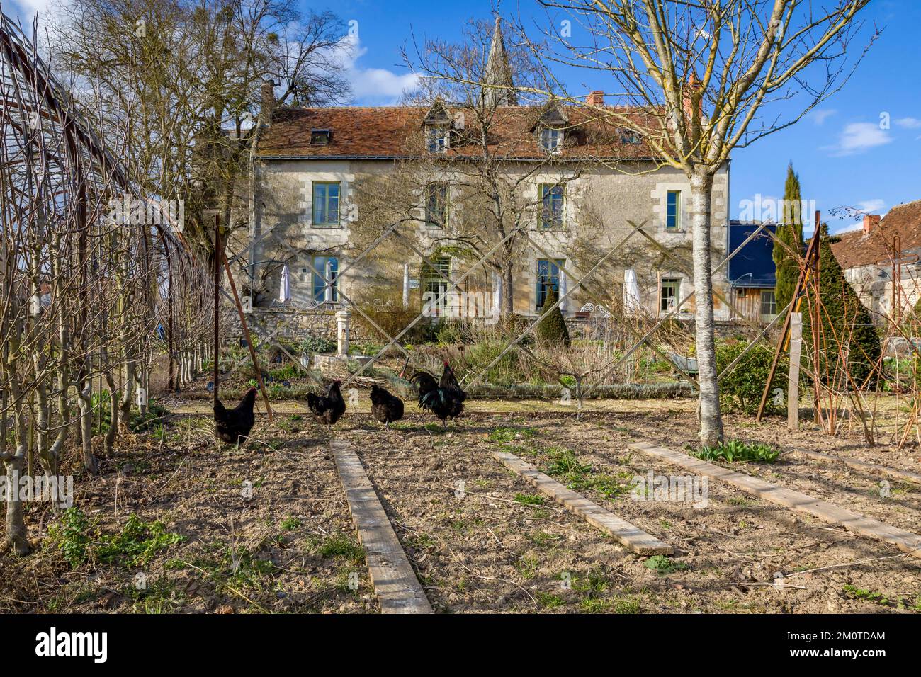 France, Indre et Loire, Ch?digny, village labeled remarkable garden ...