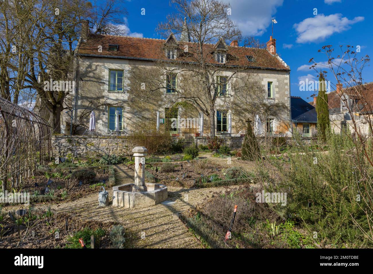 France, Indre et Loire, Ch?digny, village labeled remarkable garden ...