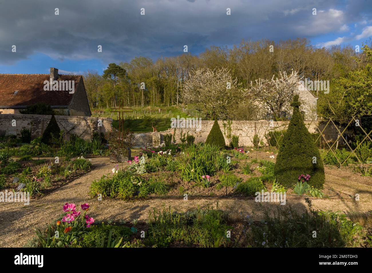 France, Indre et Loire, Ch?digny, village labeled remarkable garden ...