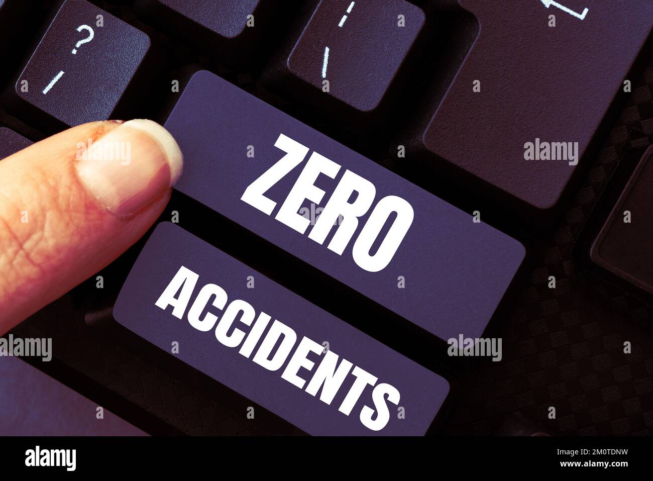 Hand writing sign Zero Accidents. Conceptual photo important strategy ...