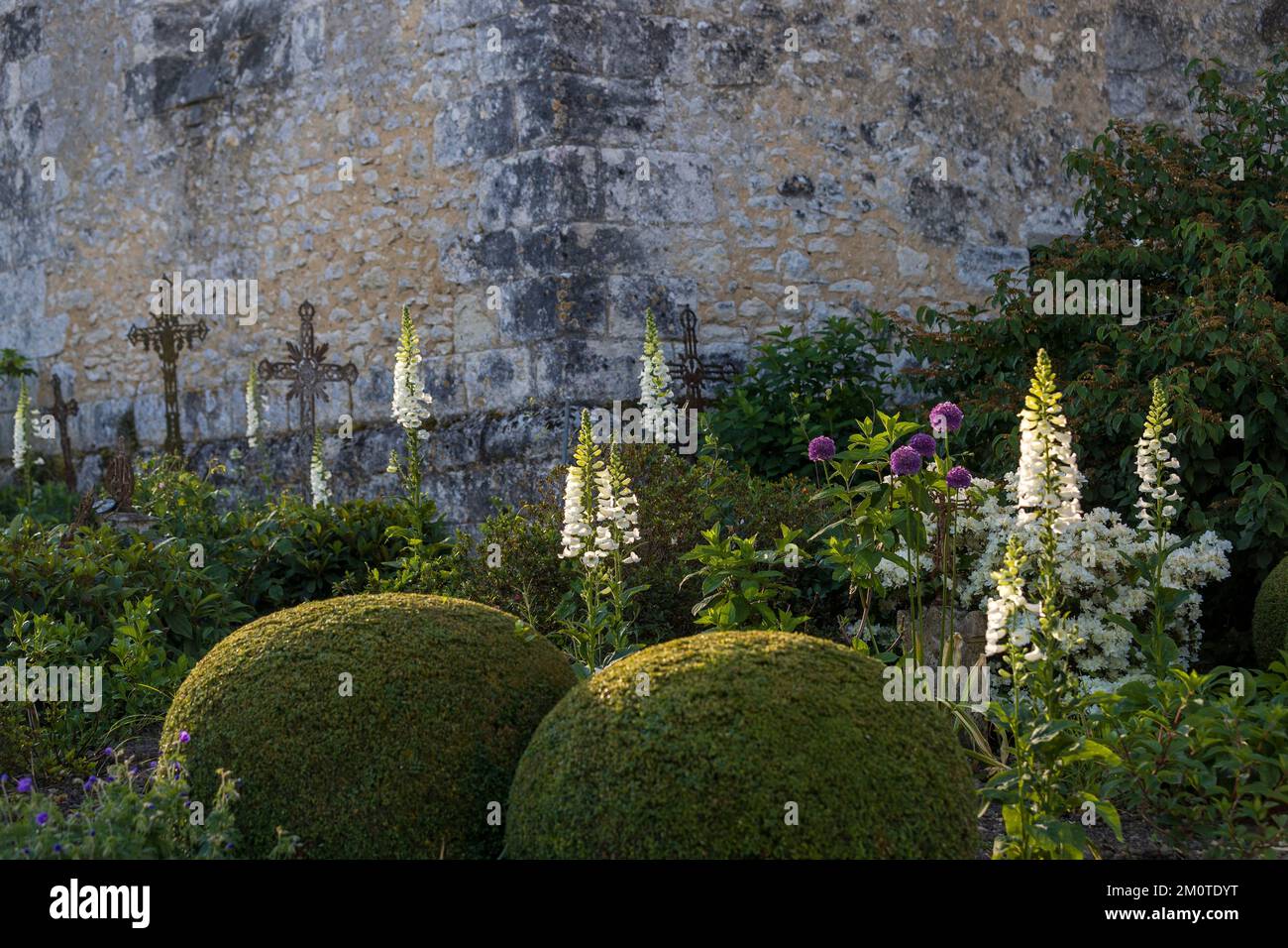 France, Indre et Loire, Ch?digny, village labeled remarkable garden ...