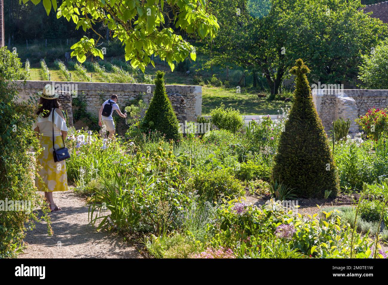France, Indre et Loire, Ch?digny, village labeled remarkable garden ...