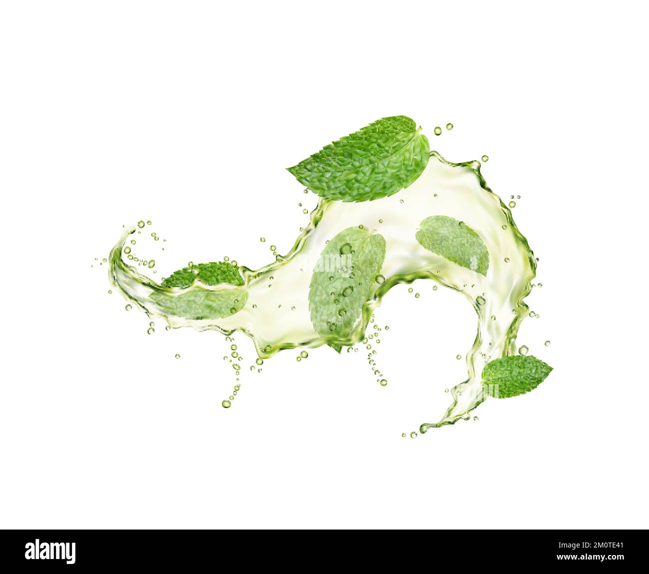 Leave mint Stock Vector Images - Alamy