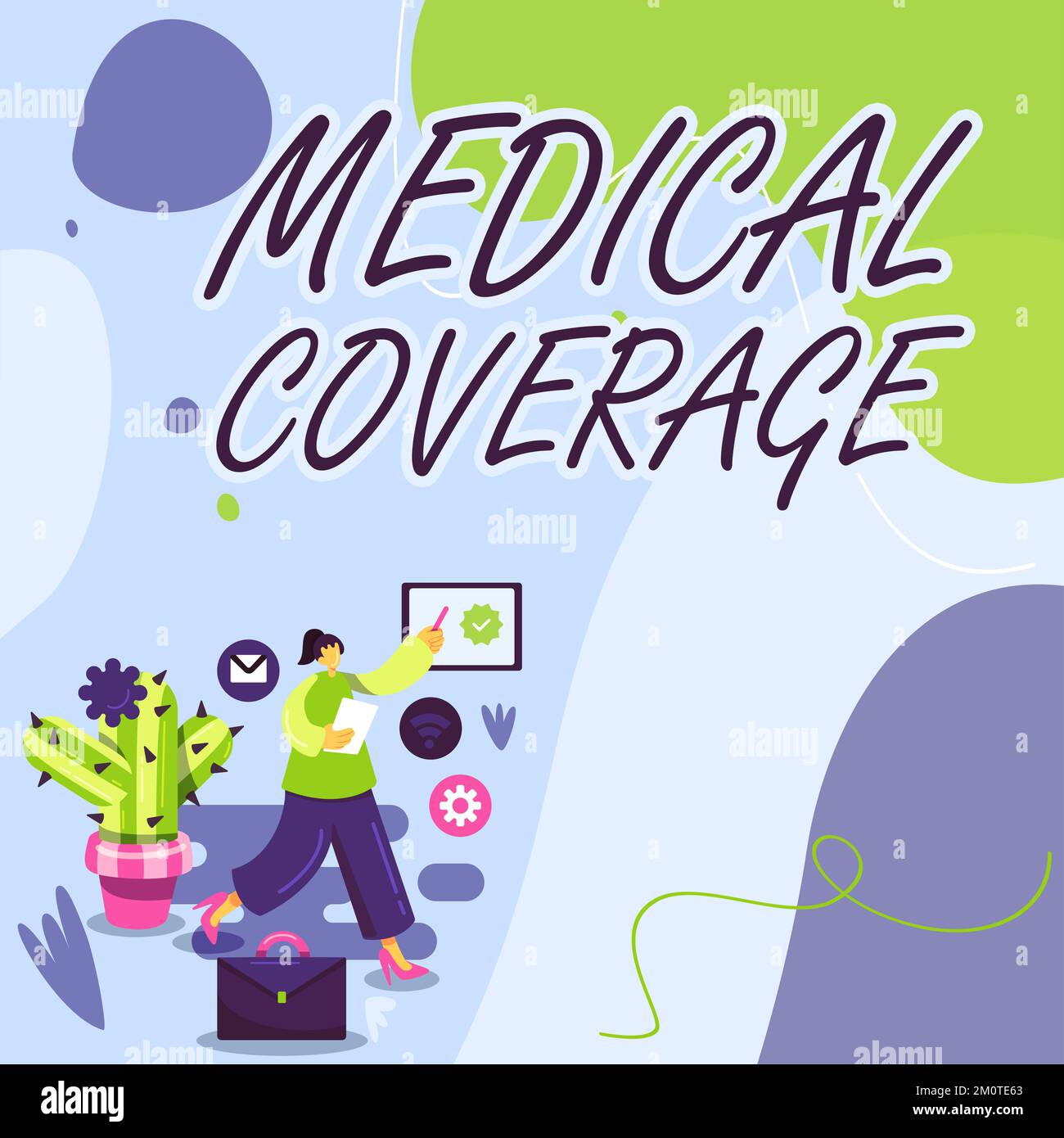 Writing displaying text Medical Coverage. Business overview inclusion ...