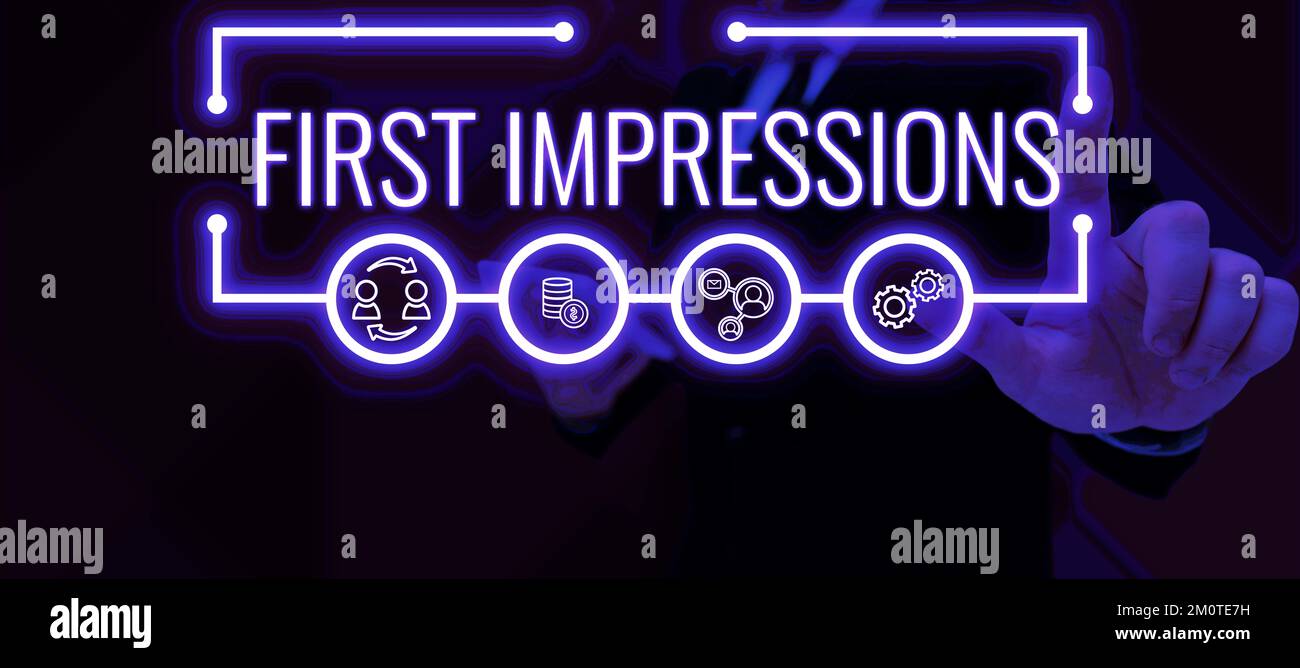 Conceptual display First Impressions. Word Written on What a person ...