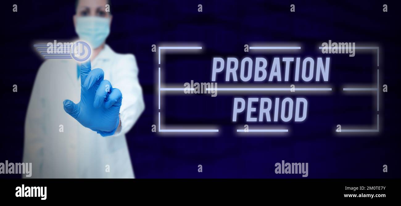 Conceptual caption Probation Period. Business approach focused and ...