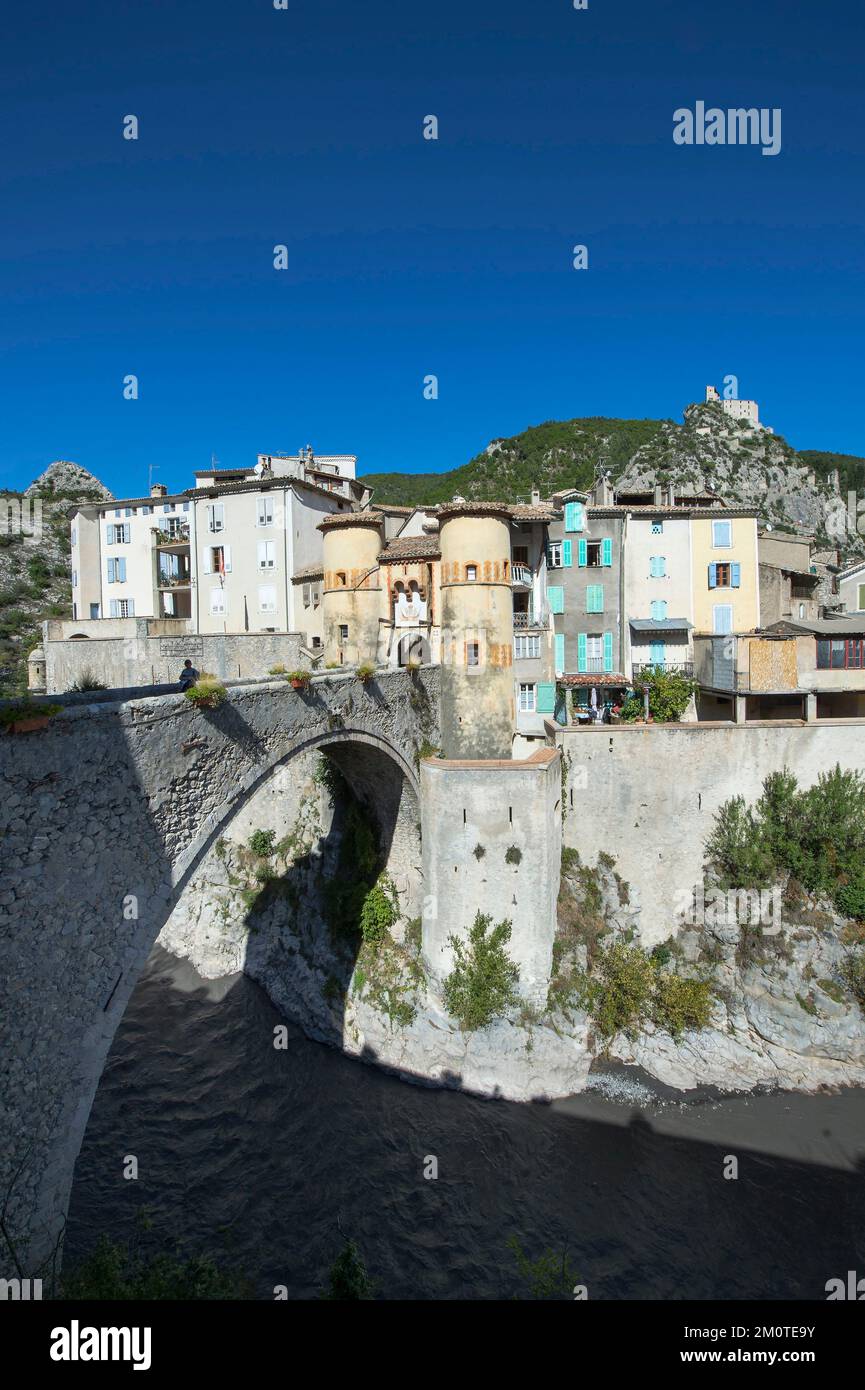 France, Alpes de Haute Provence,, Entrevaux, character village label ...