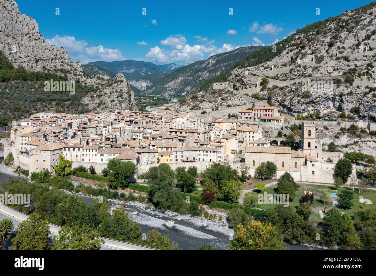 France, Alpes de Haute Provence, Entrevaux, village and city of ...