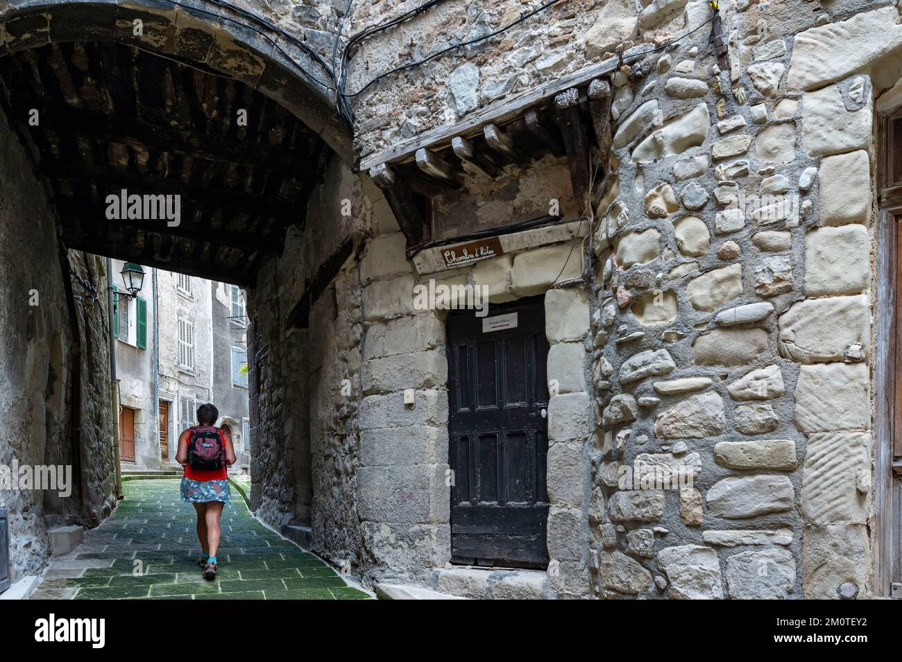 France, Alpes de Haute Provence, Annot, Village and city of character ...