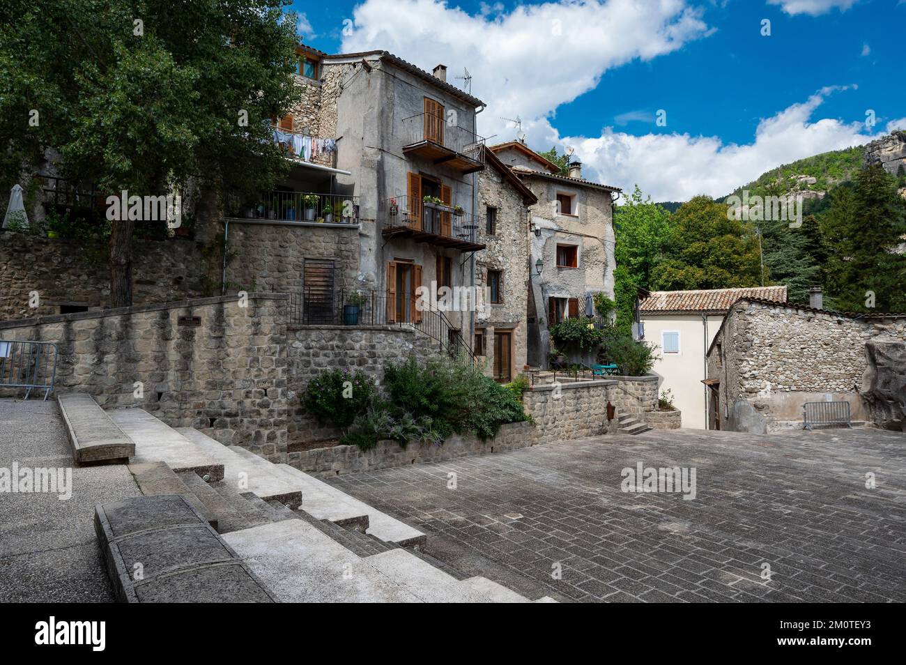 France, Alpes de Haute Provence, Annot, Village and city of character ...