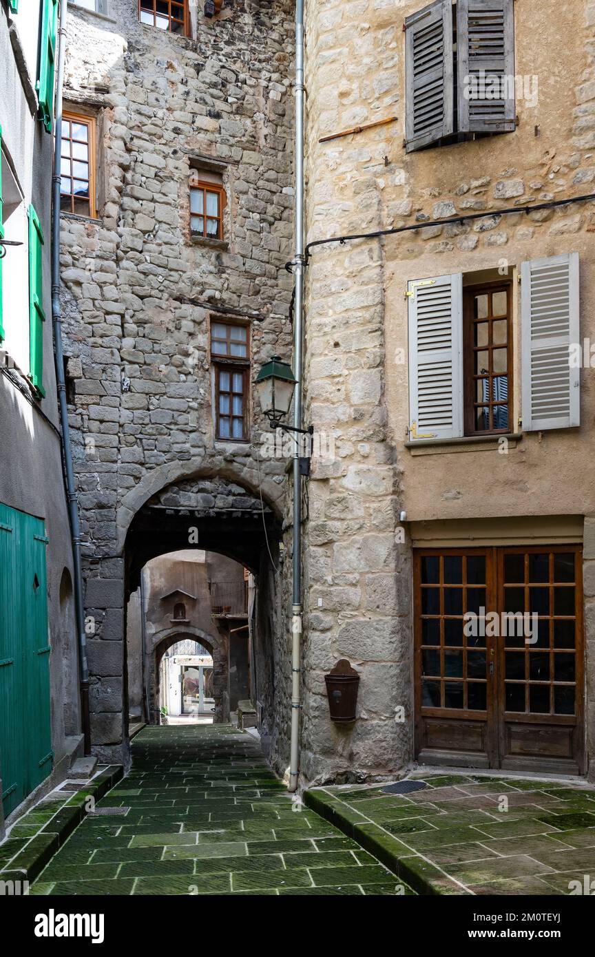 France, Alpes de Haute Provence, Annot, Village and city of character ...