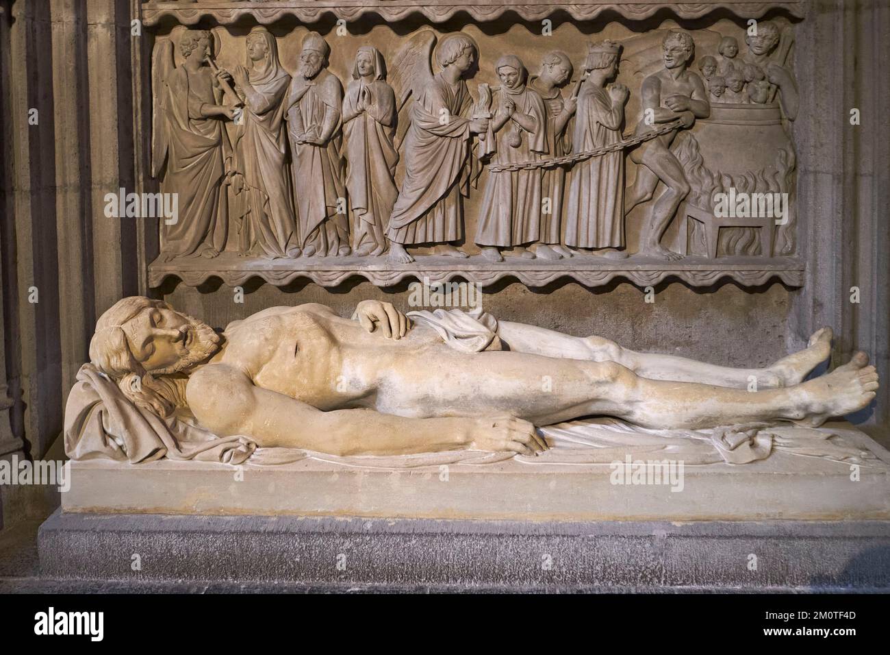 France, Cantal, Saint Flour, Saint Pierre (St Peter) cathedral, tomb ...