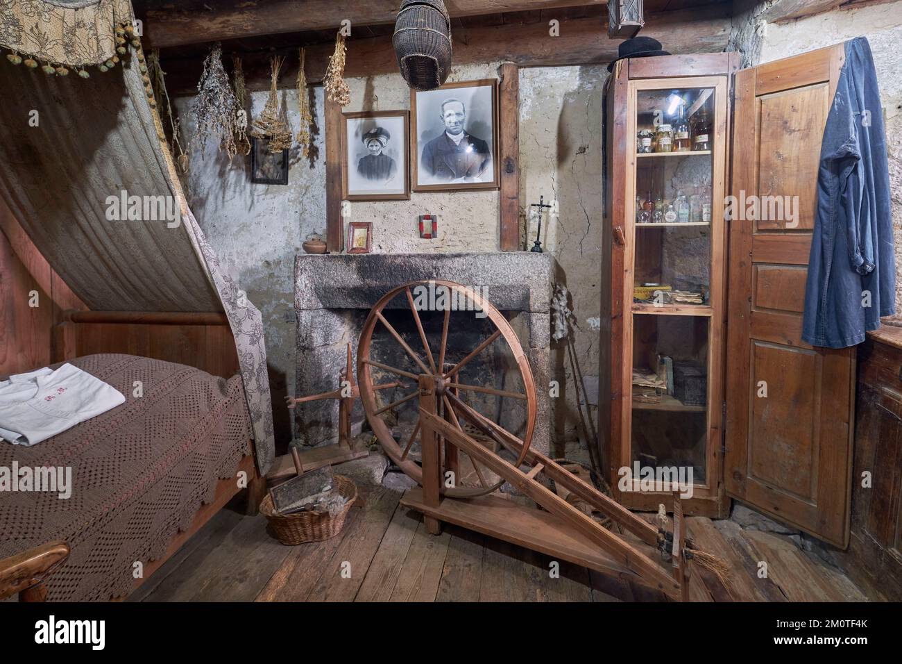 France, Cantal, Val d'Arcomie, Loubaresse, Pierre Allegre farm ...